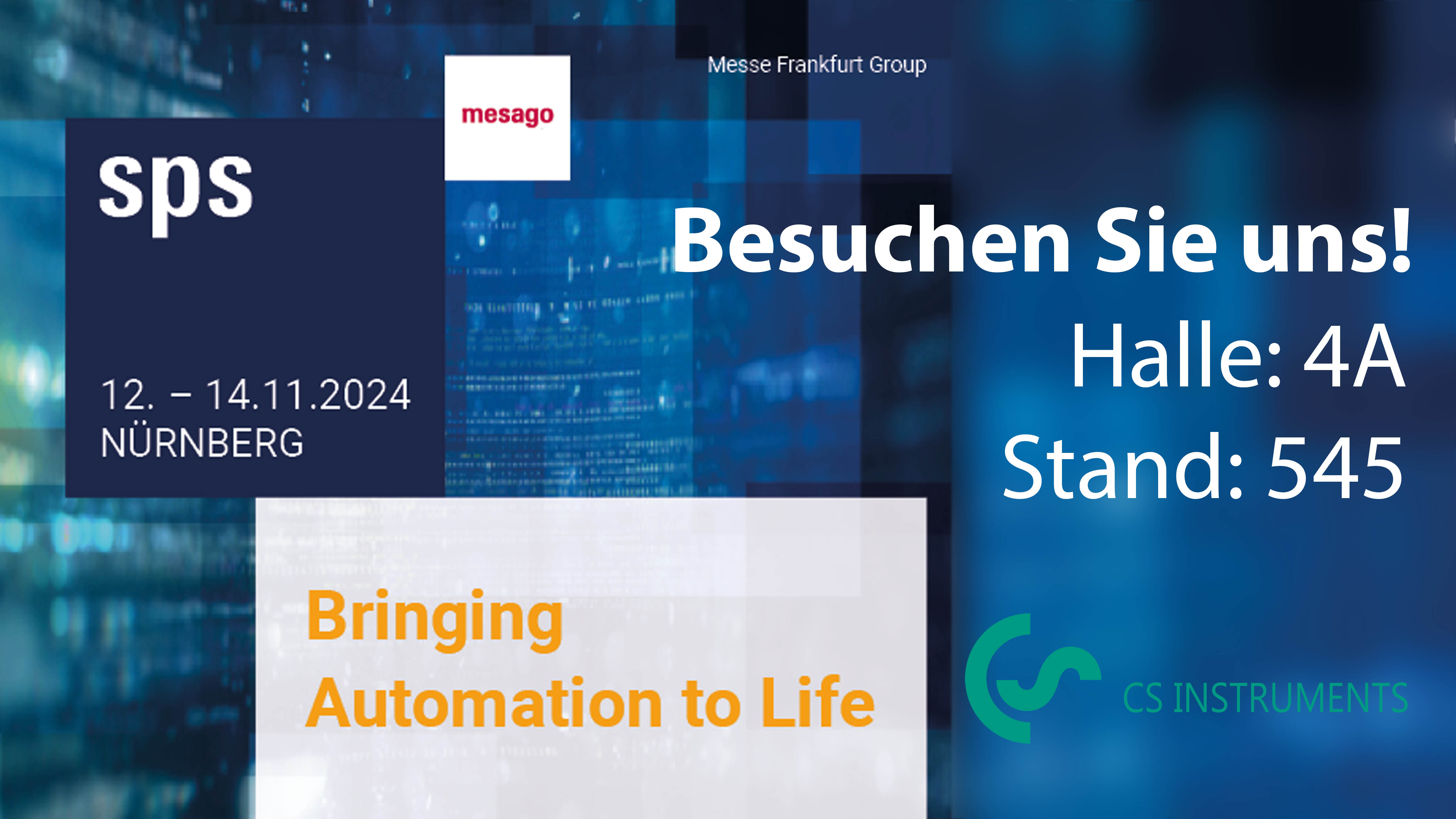 Visit us at the SPS 2024 in Nürnberg | CS INSTRUMENTS