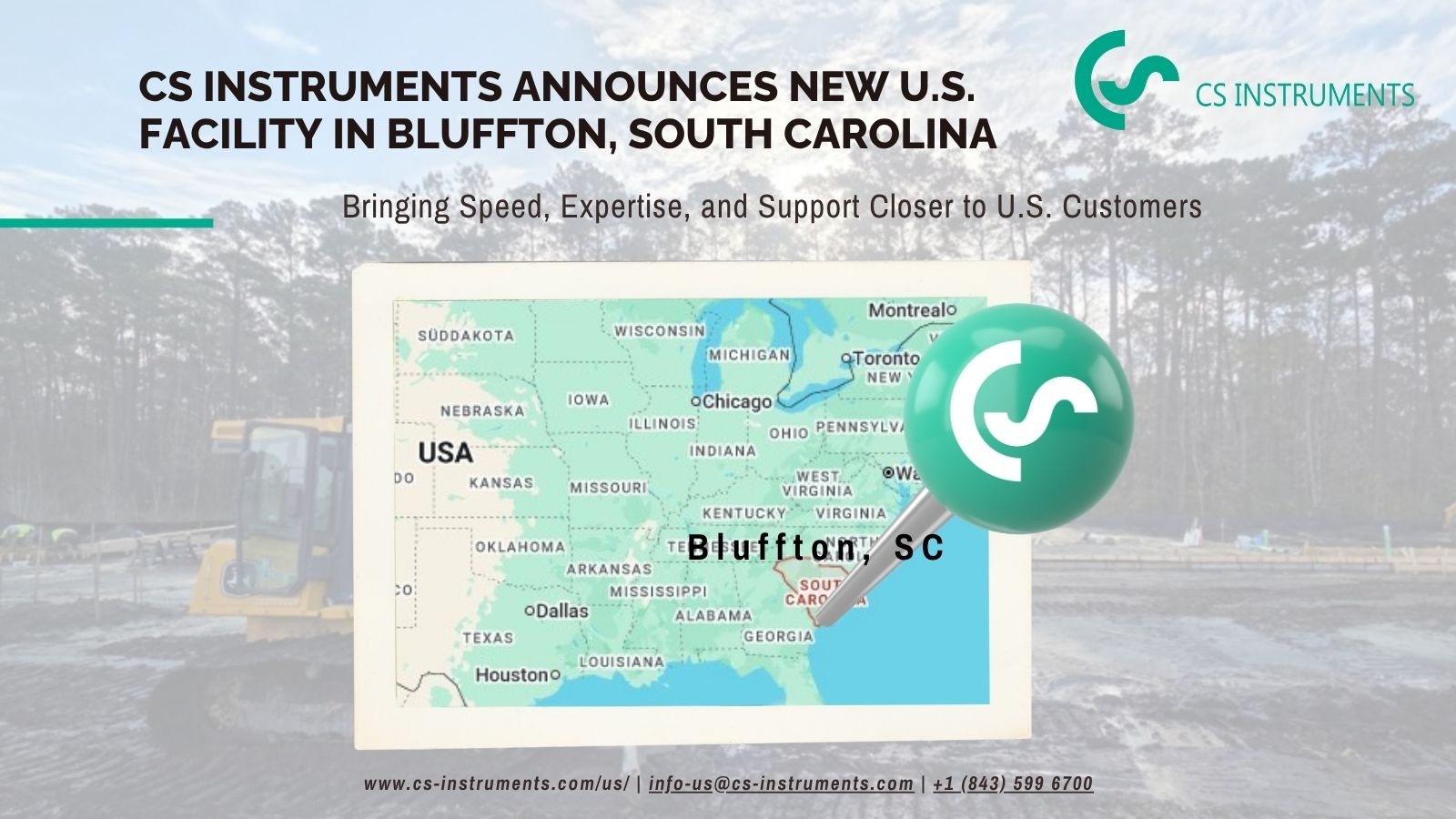 CS INSTRUMENTS Announces New U.S. Facility in Bluffton, South Carolina ...